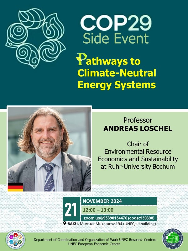 UNEC-də “Pathways to Climate-Neutral Energy Systems” mövzusunda hibrid ...