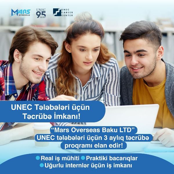UNEC tələbələri üçün təcrübə proqramına qeydiyyat başlayır