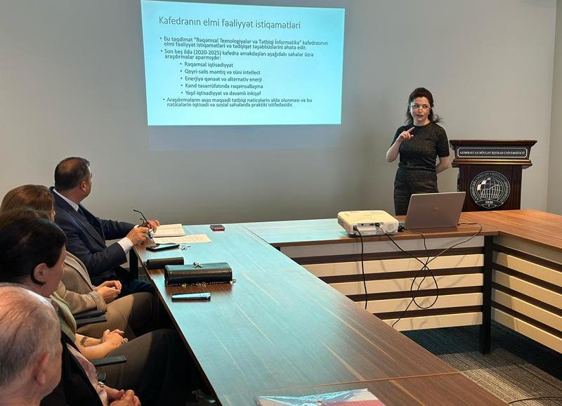 Rəqəmsal iqtisadiyyat fakültəsində elmi tədqiqat fəaliyyətinə həsr ...