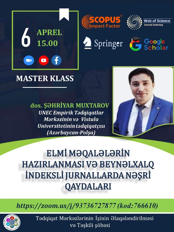 “Elmi məqalələrin hazırlanması və beynəlxalq indeksli jurnallarda nəşri ...